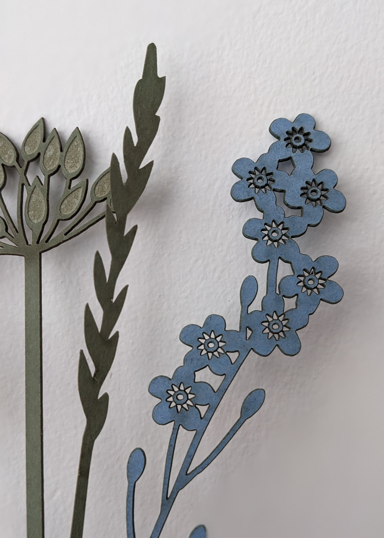 a posy of laser cut spring flowers to gift by Hannah Nunn