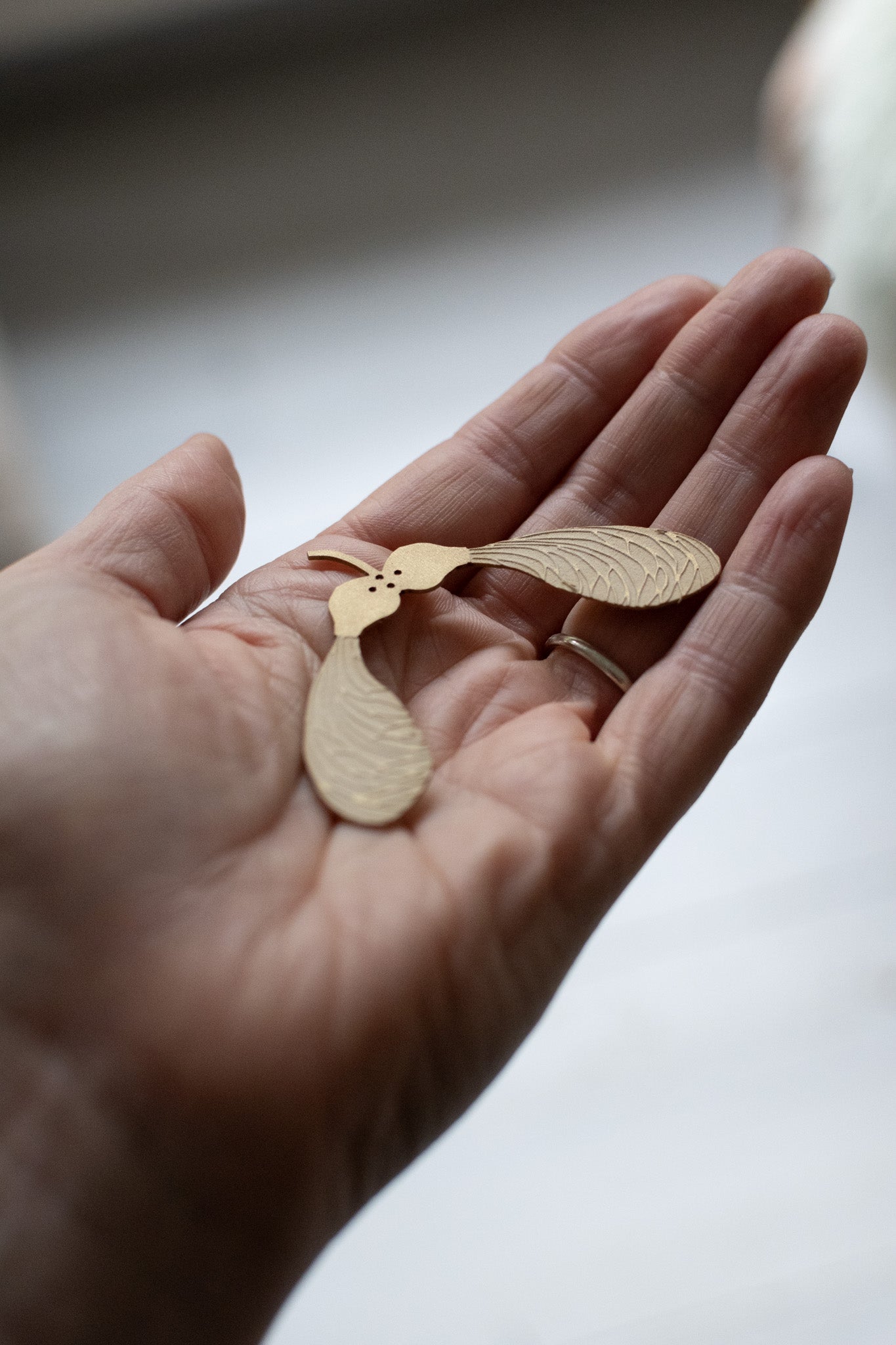 A golden sycamore seed – Hannah Nunn
