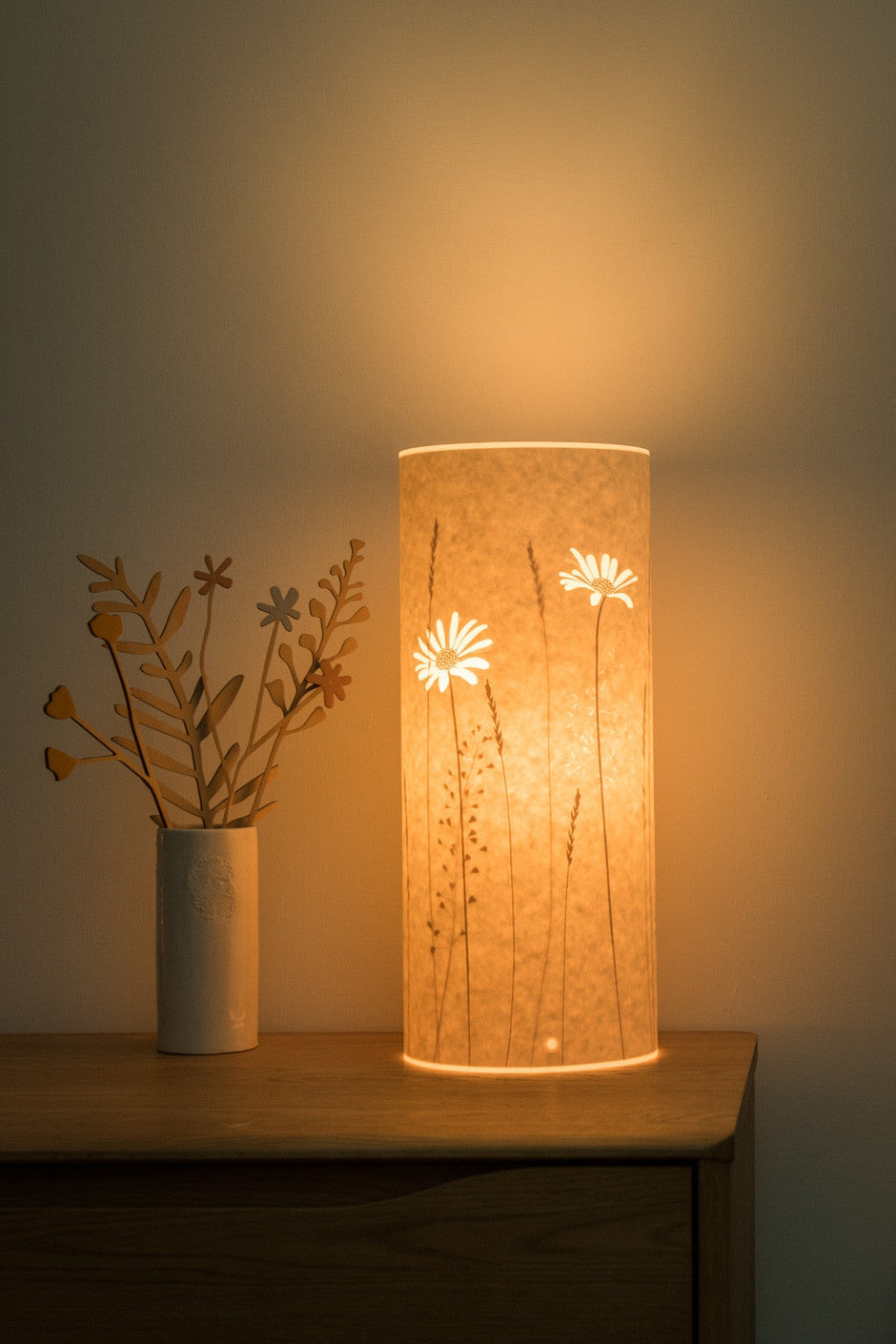 glowing parchment paper feature lamps with cut out nature designs ...